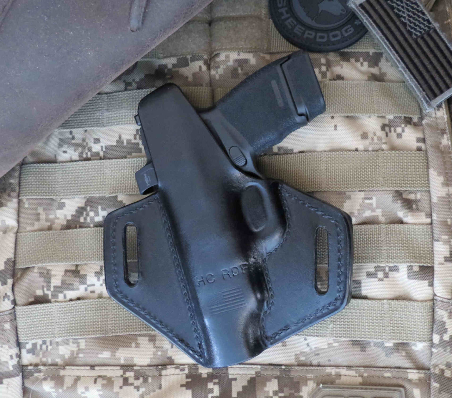 Springfield Hellcat RDP Leather Holster Elephant Embossed Rapid Defense ...