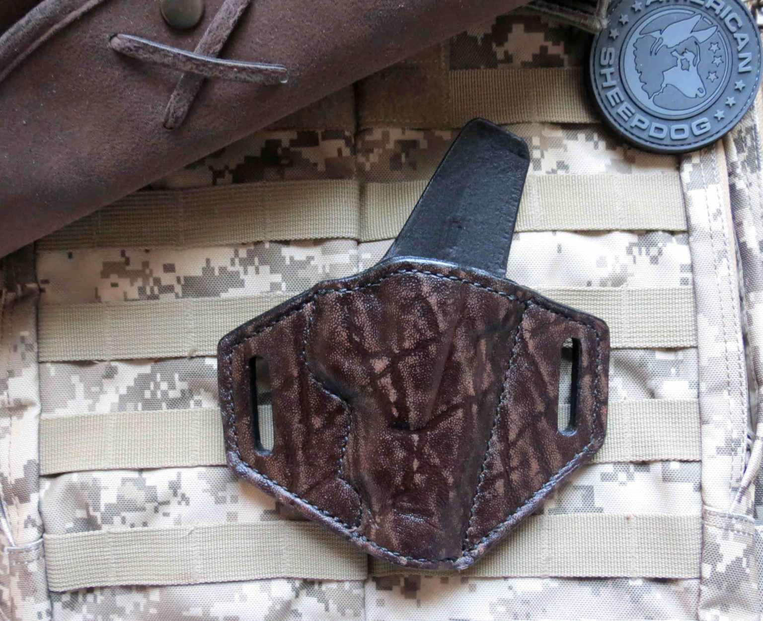 Springfield Hellcat RDP Leather Holster Elephant Embossed Rapid Defense ...